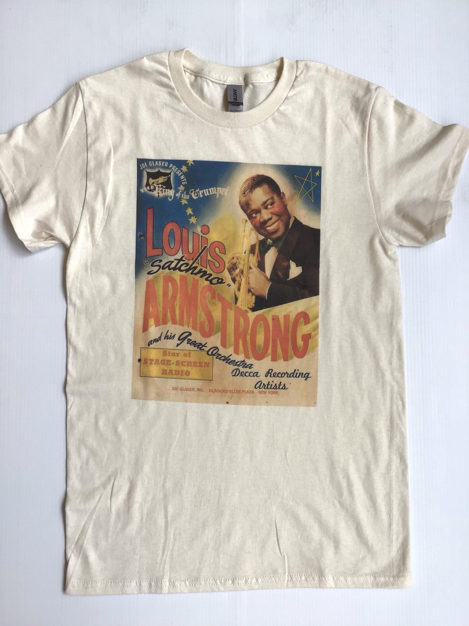 Louis Armstrong Vintage Poster T-shirt | Louisiana Music Factory